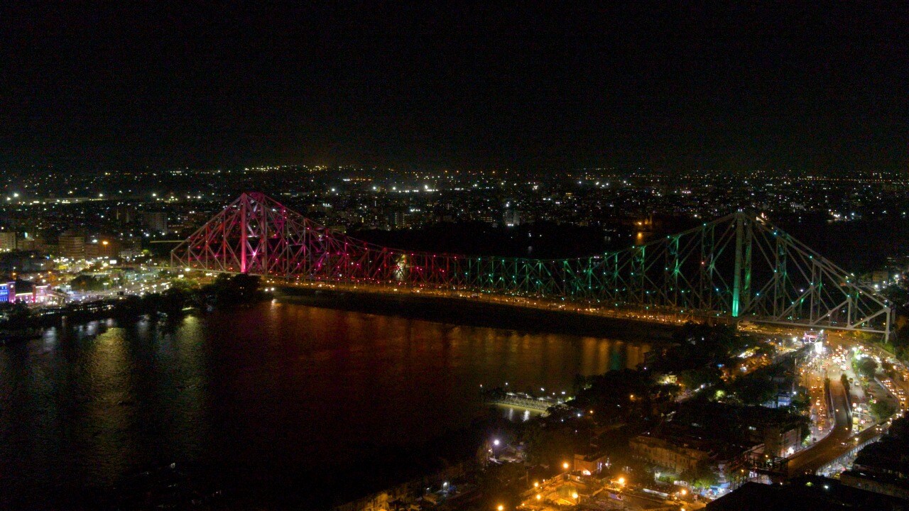 Howrah Bridge Lightens up for Tokyo Olympics | In Pics - News18