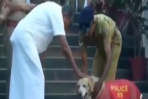 Old Video of Kerala CM Awarding Medal to Retiring Police Dogs Goes ...