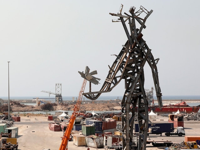 Memorial Sculpture by Lebanese Artist at Beirut Port Blast Site Draws ...