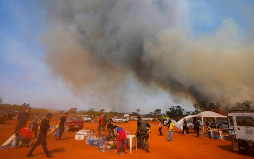 Flames Still Spreading In Biopreserve Park Near Sao Paulo