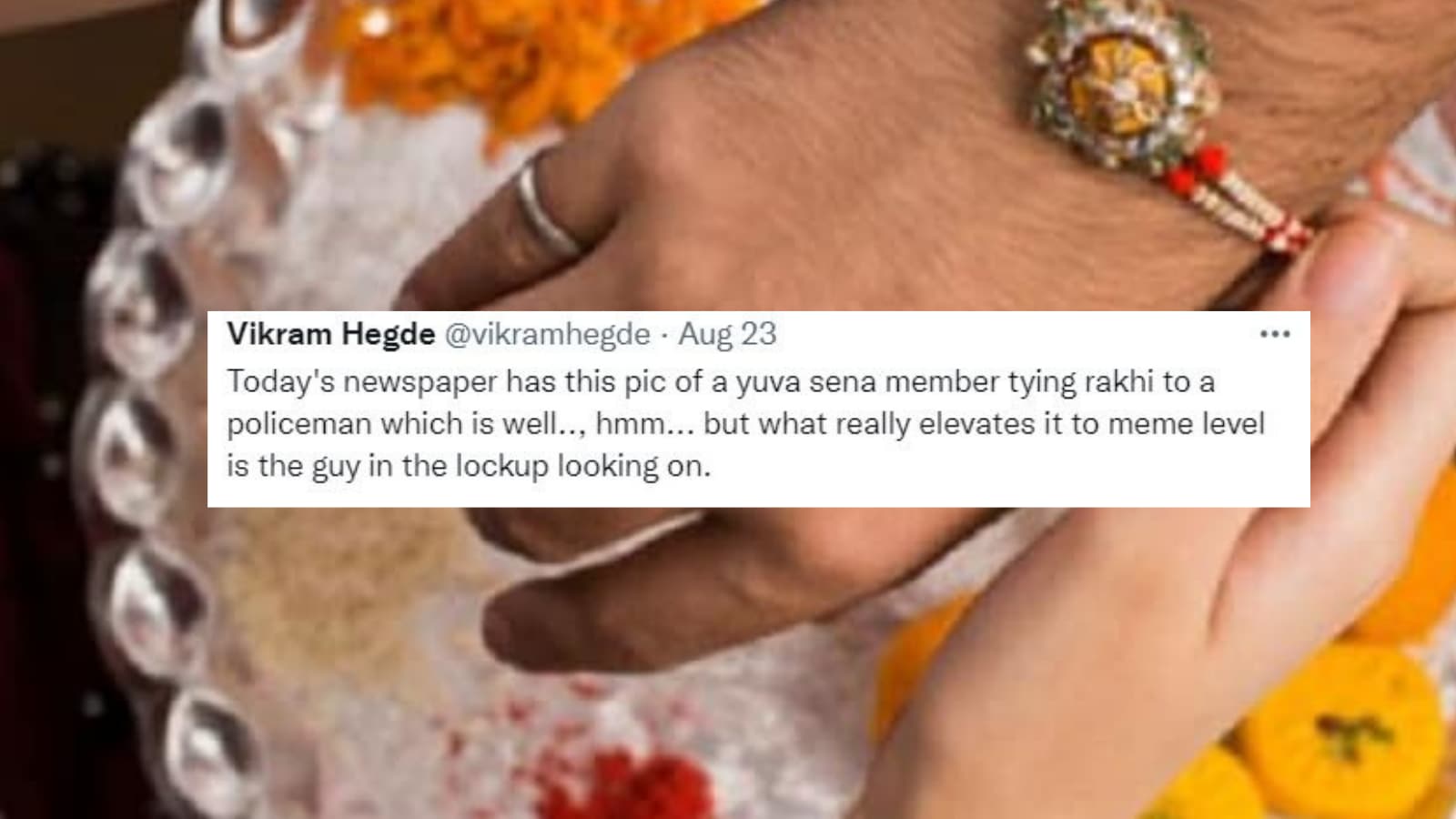 Man's Forlorn Stare From Behind Bars As Mumbai Cop Gets Rakhi Spurs ...