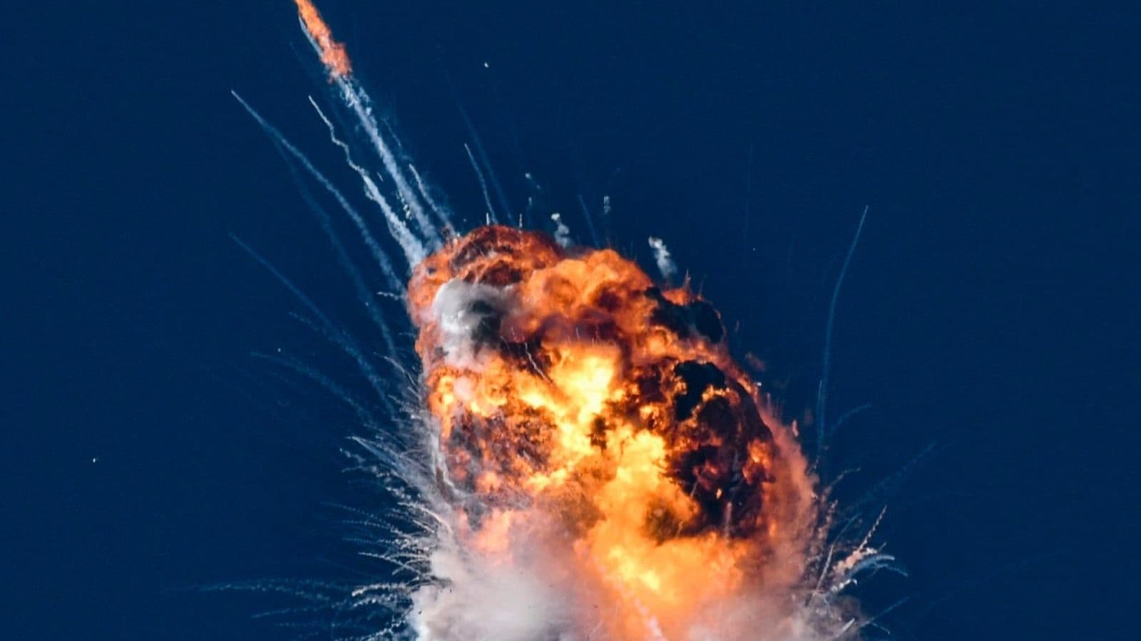 In Photos: Rocket Explodes Over Pacific Ocean in Massive Fireball ...