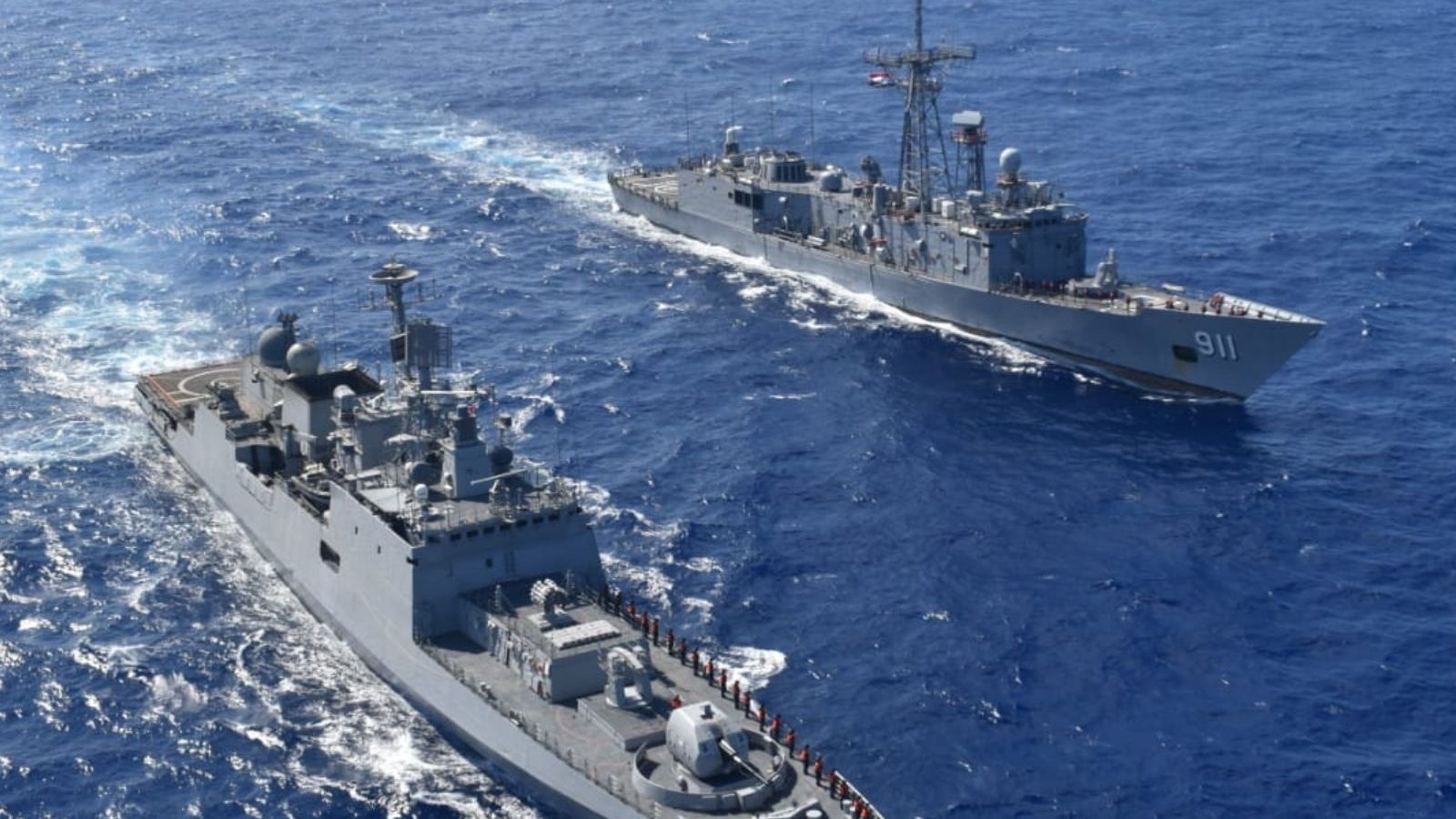 Indian Naval Frigate INS Tabar Carries Out Exercise with Egyptian ...