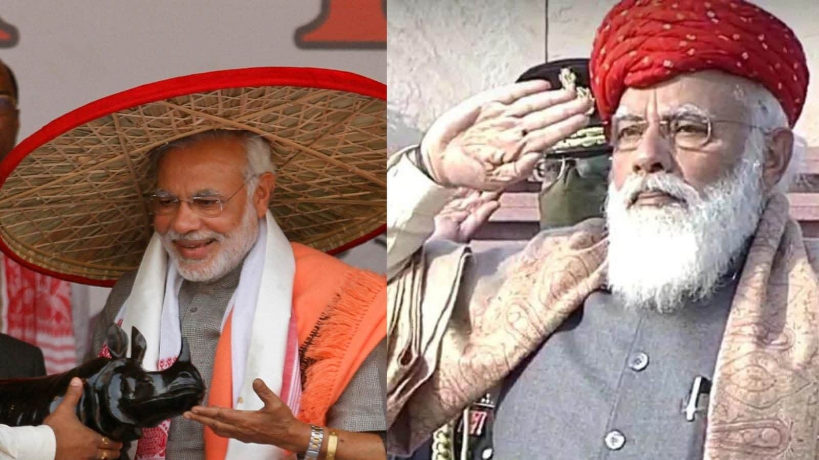 Peacock Hat to Colourful Pagdis: The Many Headgears of PM Narendra Modi ...