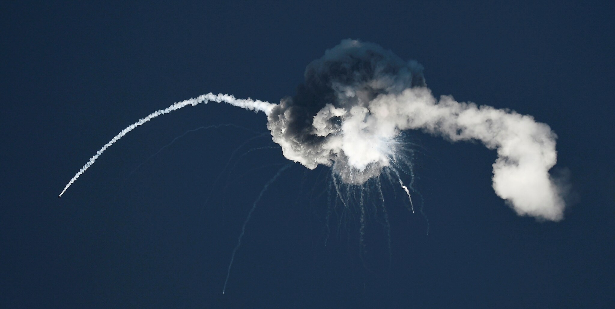 In Photos: Rocket Explodes Over Pacific Ocean in Massive Fireball ...