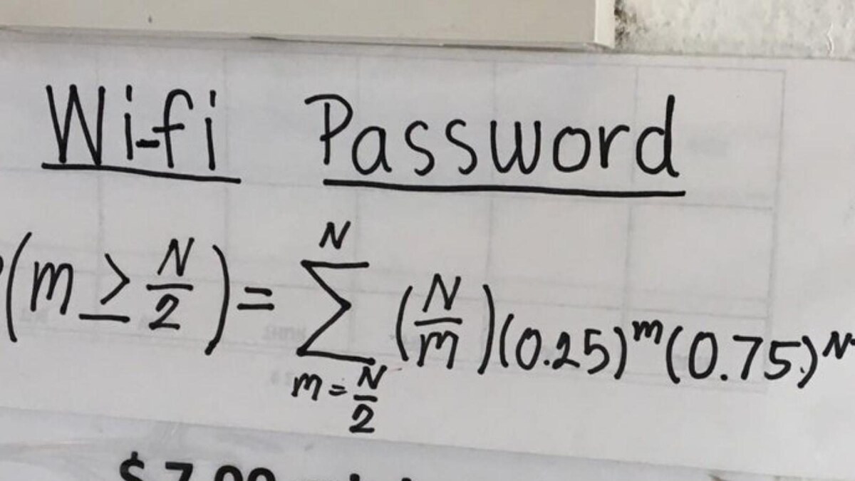 This Restaurant Offers Free WiFi But the Password Is In an Equation ...