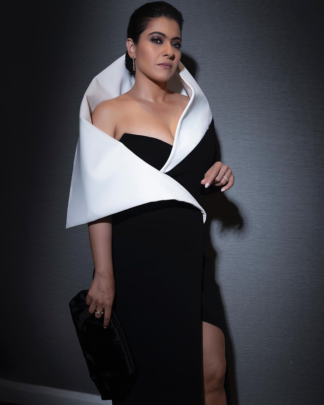 Kajol Makes Heads Turn In Black And White High-Slit Gown, Check Out Her ...