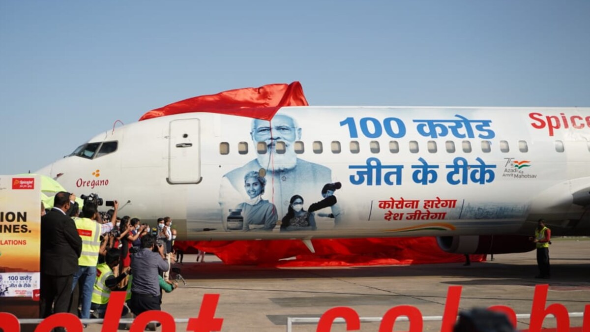 SpiceJet Unveils Special Livery on Boeing 737 to Celebrate 100 Crore ...
