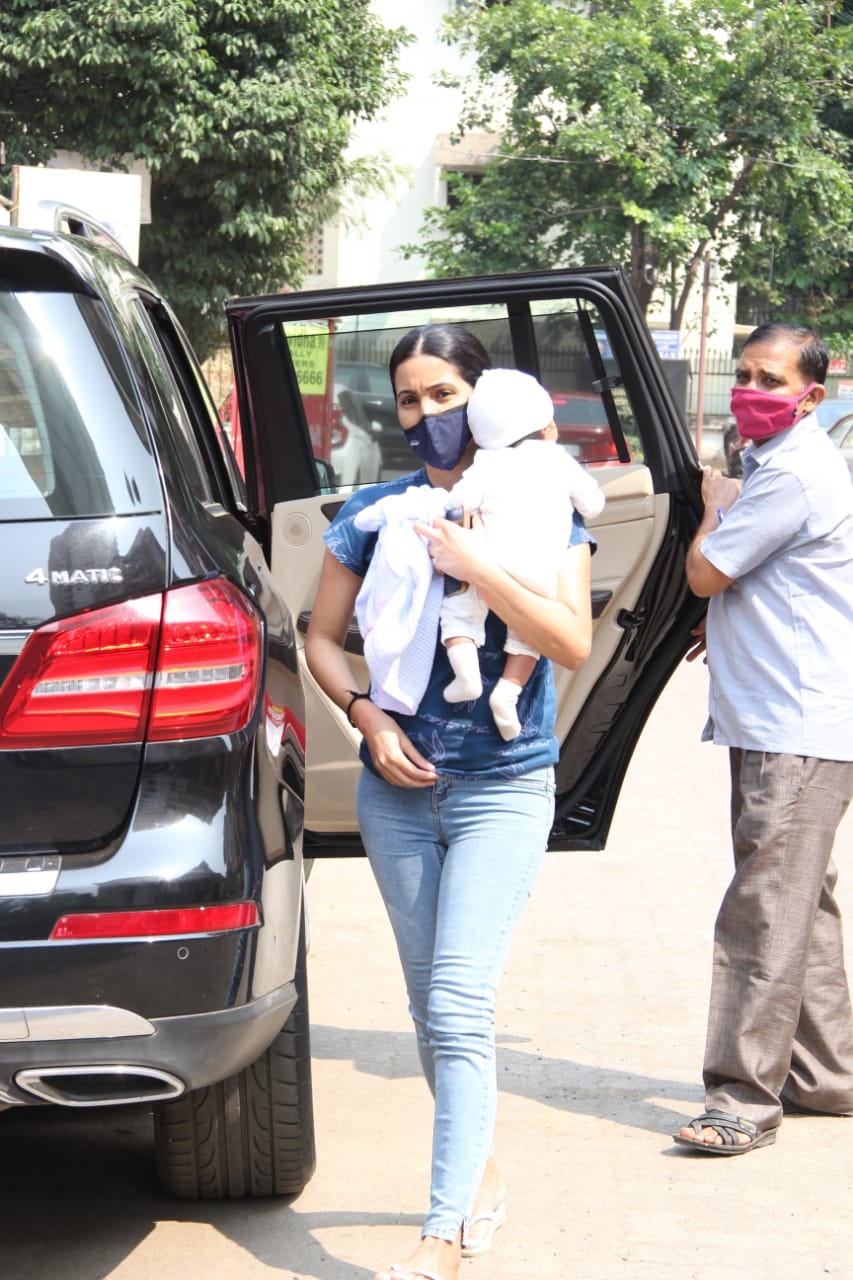 Geeta Basra Spotted with Newborn Baby Boy and Family at Gurudwara in ...