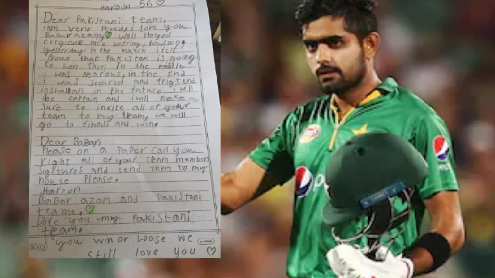 Babar Azam Responds to 8-Year-old Fan's Letter After Pakistan's Semi ...