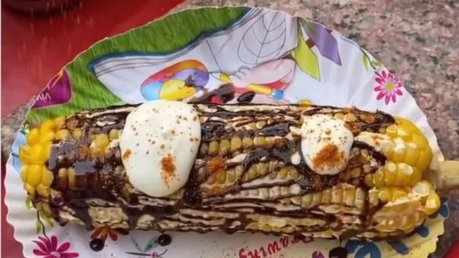 This Masala Sweet Corn With Chocolate is Haunting Delhi Street Food ...