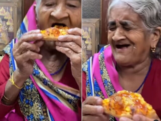 Desi Nani Bites Into a Slice of Pizza for the First Time, Her Reaction ...