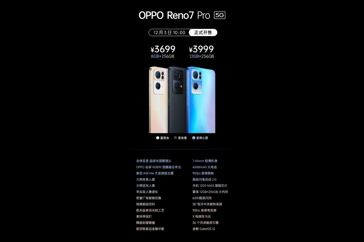 Oppo Reno 7 5G, Reno 7 Pro 5G, Reno 7 SE 5G Launched: Check Price ...