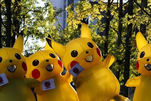 Giant 'Pikachu' Protesters Hit Glasgow Streets Demanding End to Coal ...
