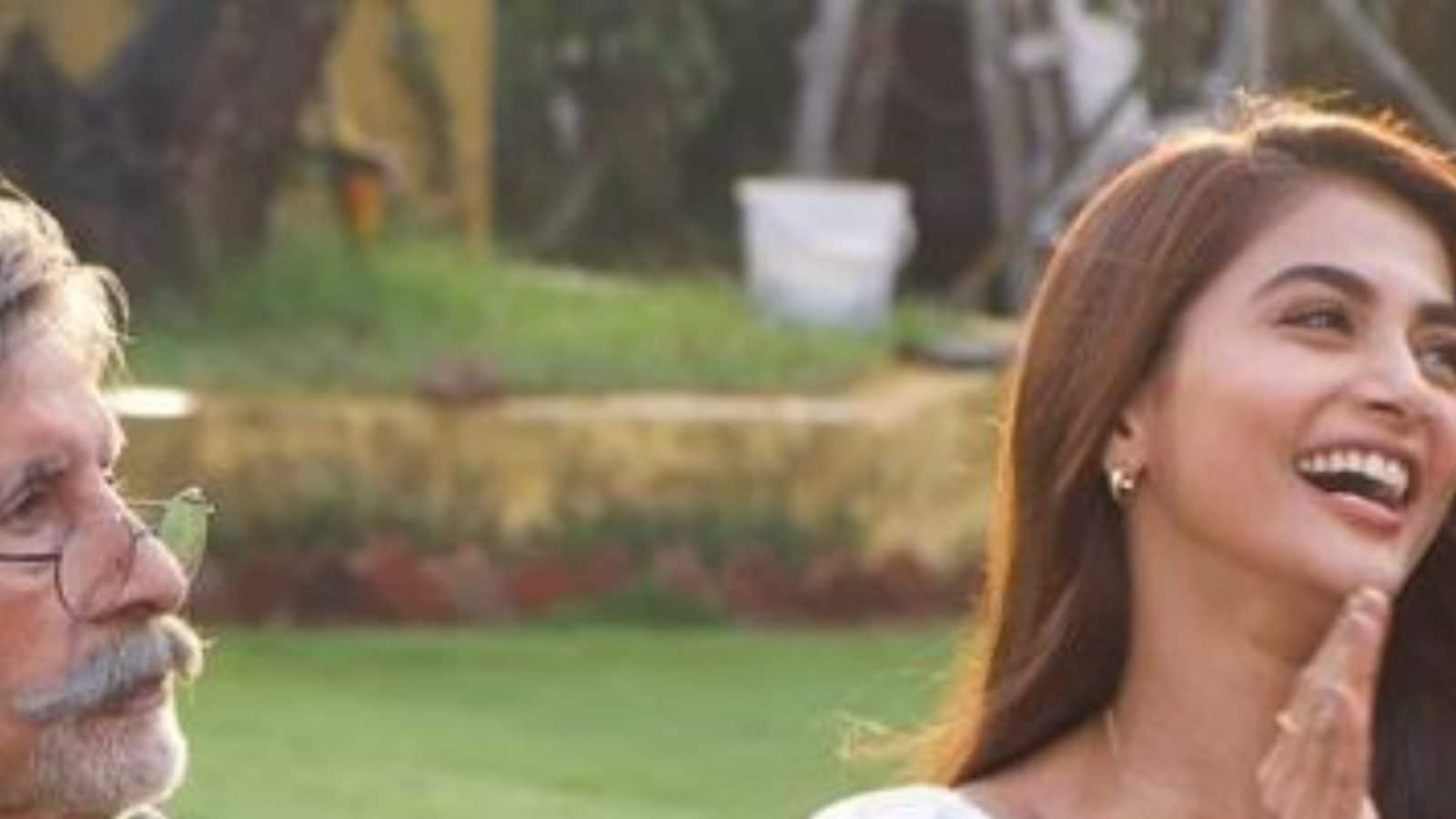 Pooja Hegde Shares a Glimpse of Amitabh Bachchan's New Look From Their ...