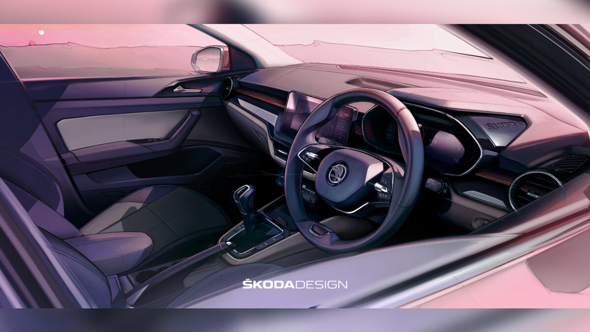 Upcoming Skoda Slavia Sedan Interior Sketches Unveiled Ahead of Launch ...