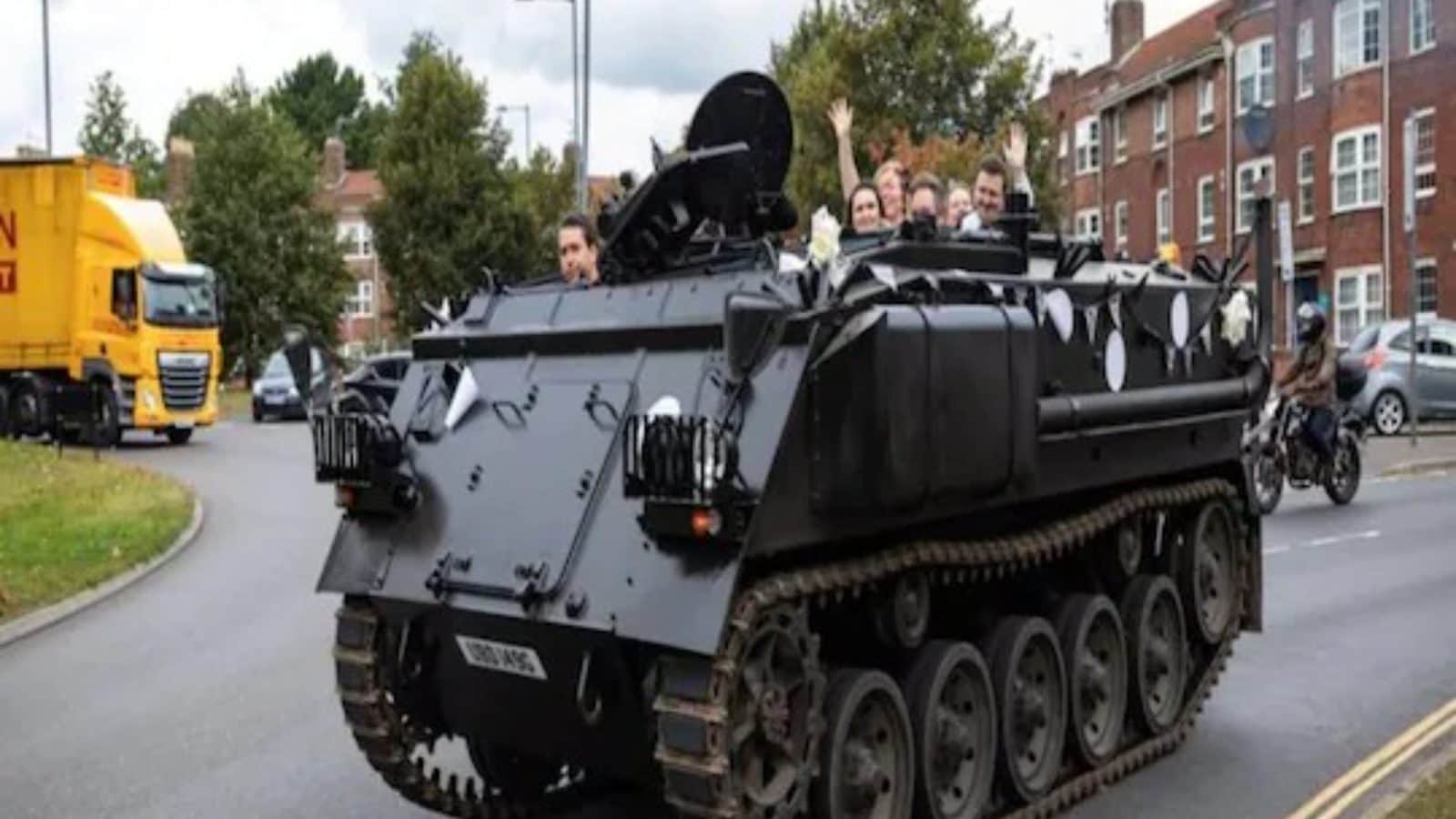 Man Buys Former British Army Tank to Use it as Taxi; Friends, Family ...