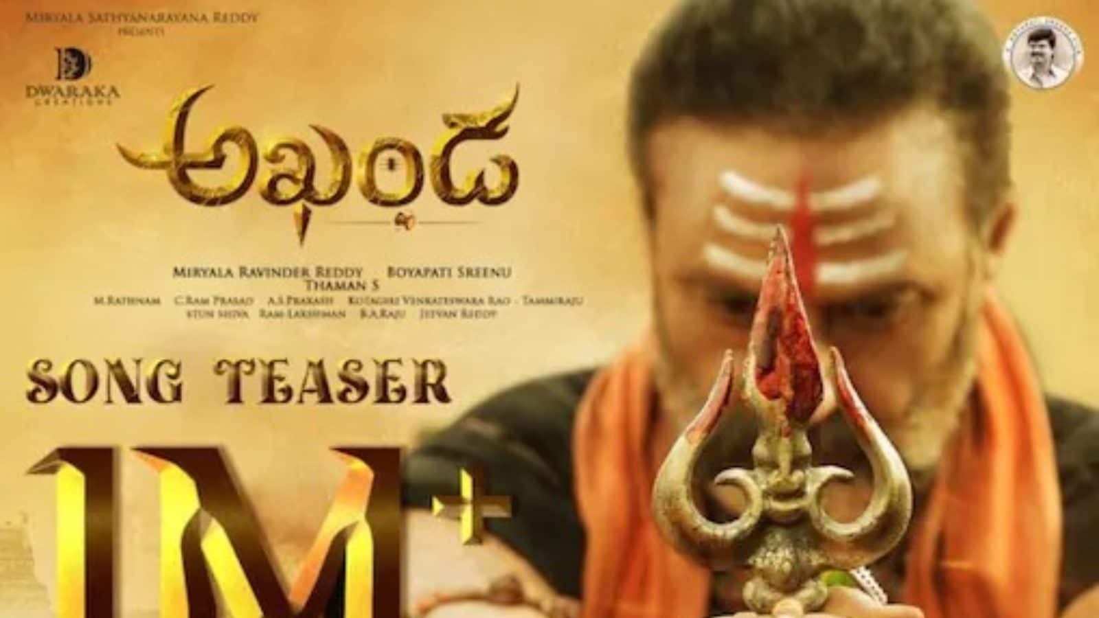 'Akhanda' Title Song Promo Gets Thundering Response, Crosses 1 Crore ...
