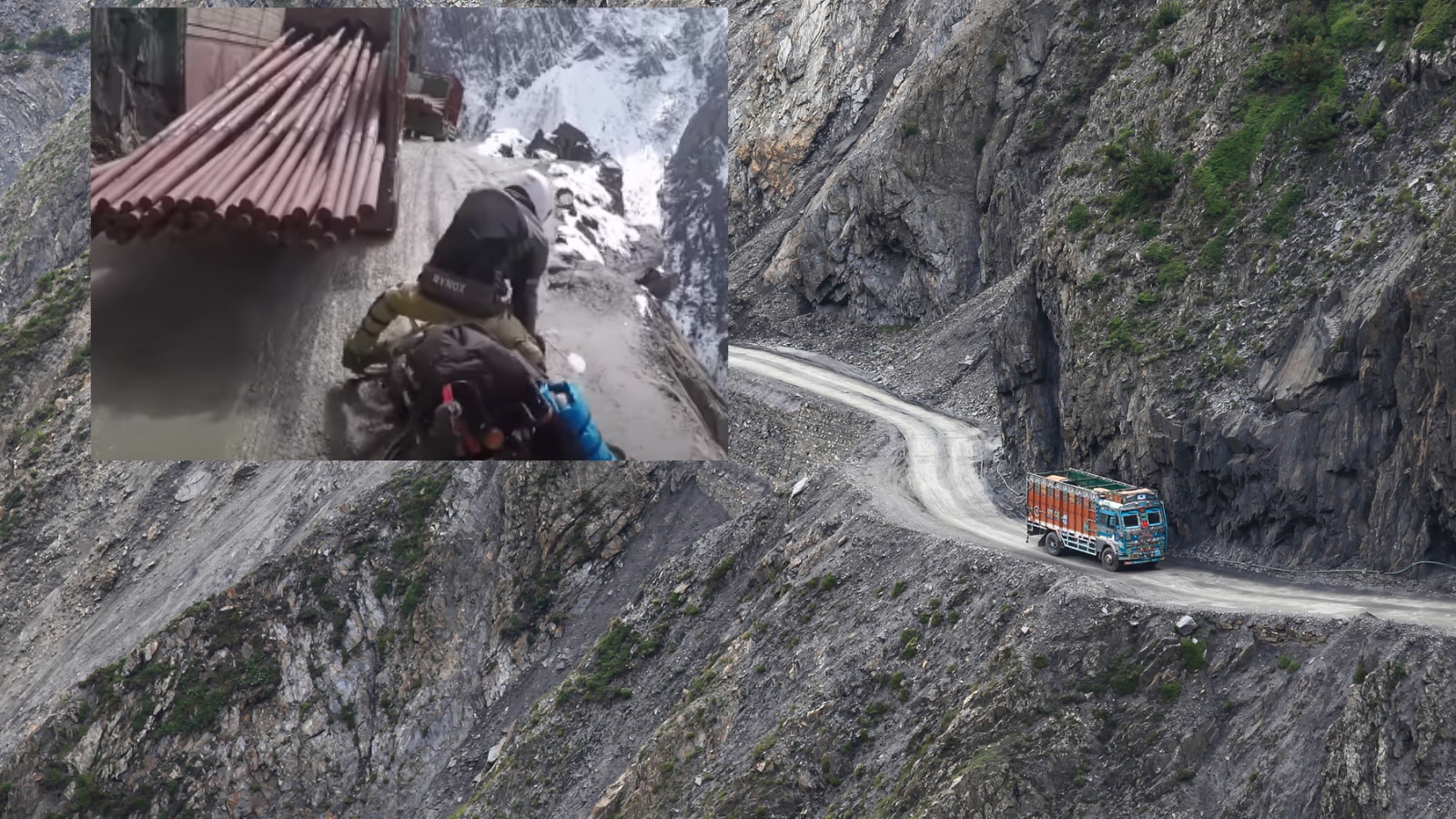 WATCH: Biker Has a Narrow Escape at Zojila Pass on Srinagar-Ladakh ...