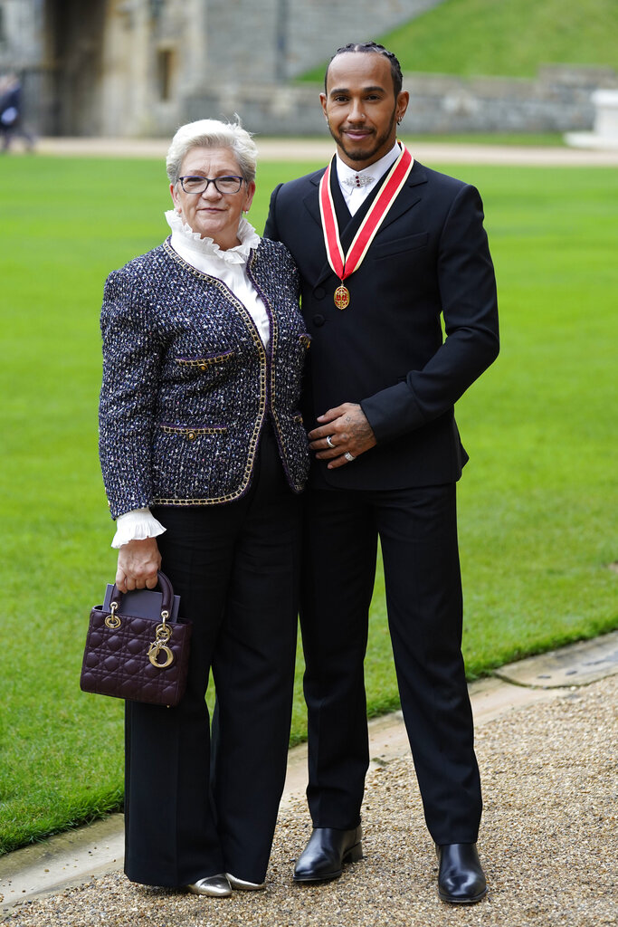 Lewis Hamilton Receives Knighthood from Britain's Prince Charles at ...