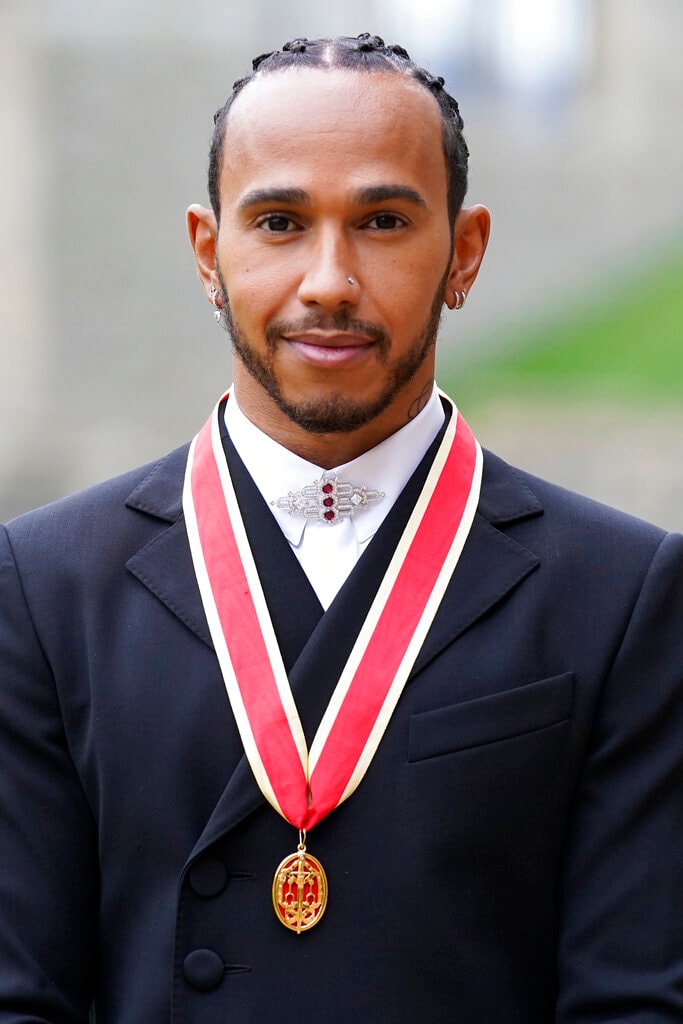 Lewis Hamilton Receives Knighthood from Britain's Prince Charles at ...