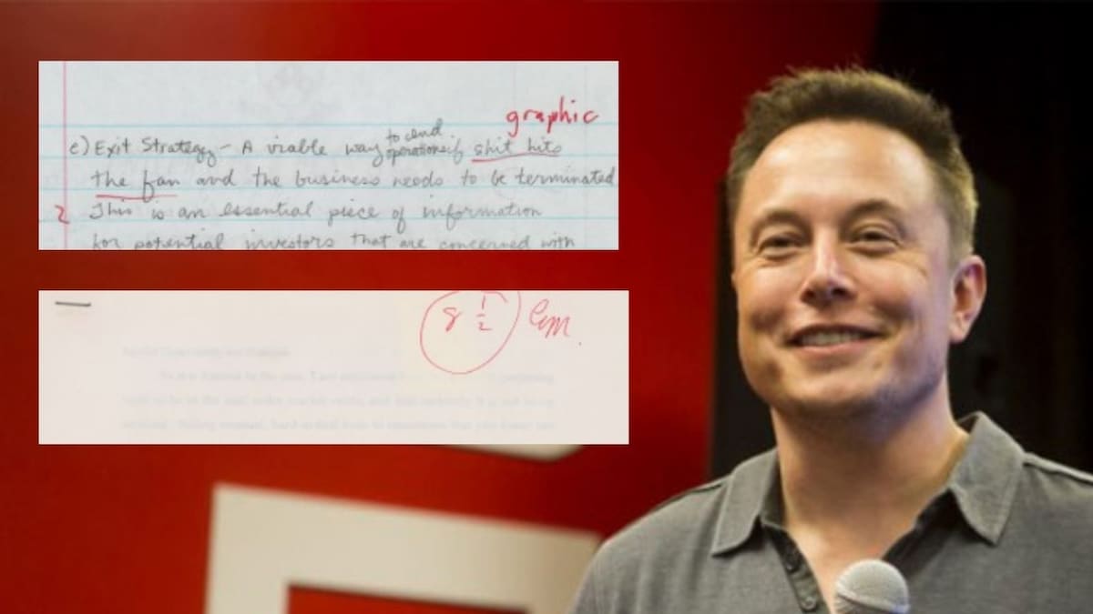 'Tough Grader': Elon Musk Marked University Papers in 1995, Now They ...