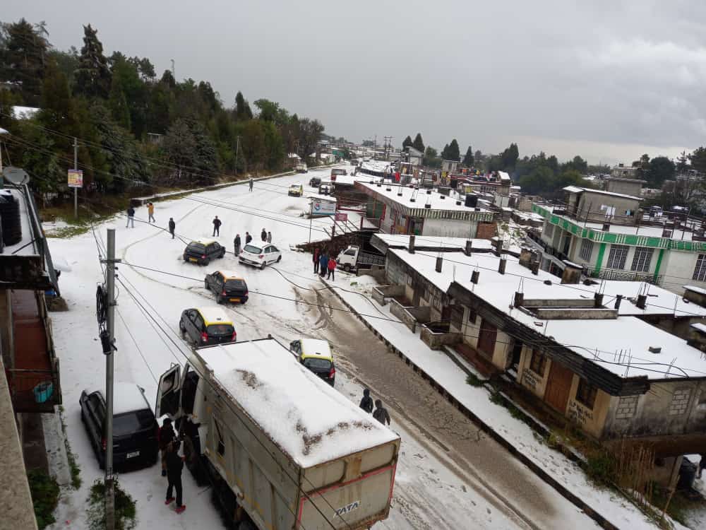 'White Pre-Christmas': Hailstorm Sparks Joy in Shillong, Temperature ...