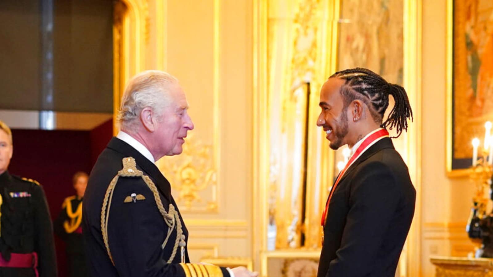 Lewis Hamilton Receives Knighthood from Britain's Prince Charles at ...