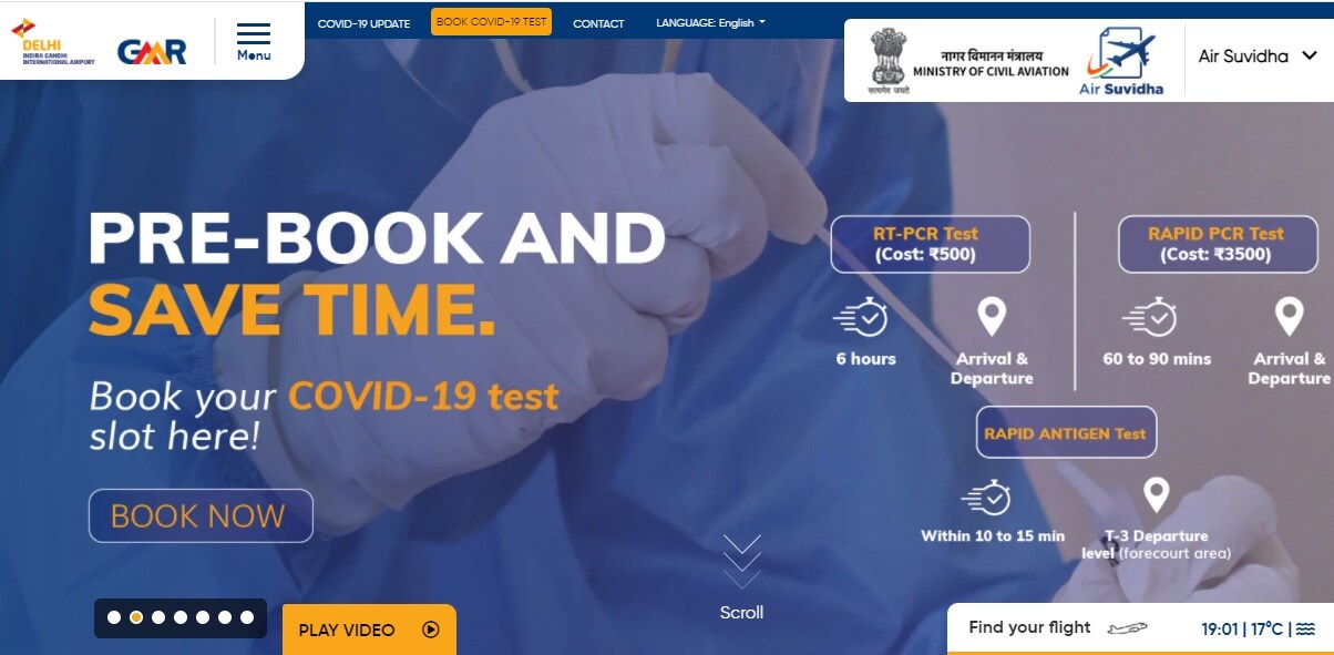 RT-PCR Test Pre-booking Now Mandatory for Int'l Passengers Arriving at ...