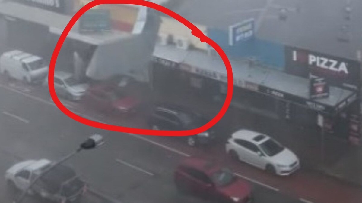 Watch: Metal Roof Nearly Crashes Into Car During Storm in Australia ...