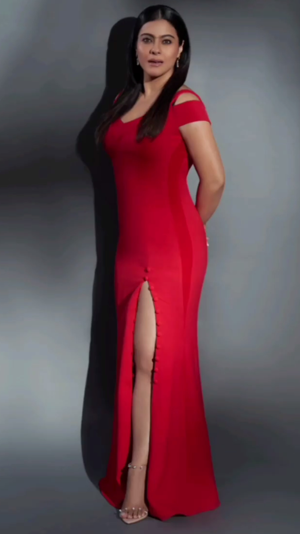 Kajol Paints The Town Red In High-Slit Gown, See Diva Welcome New Year ...