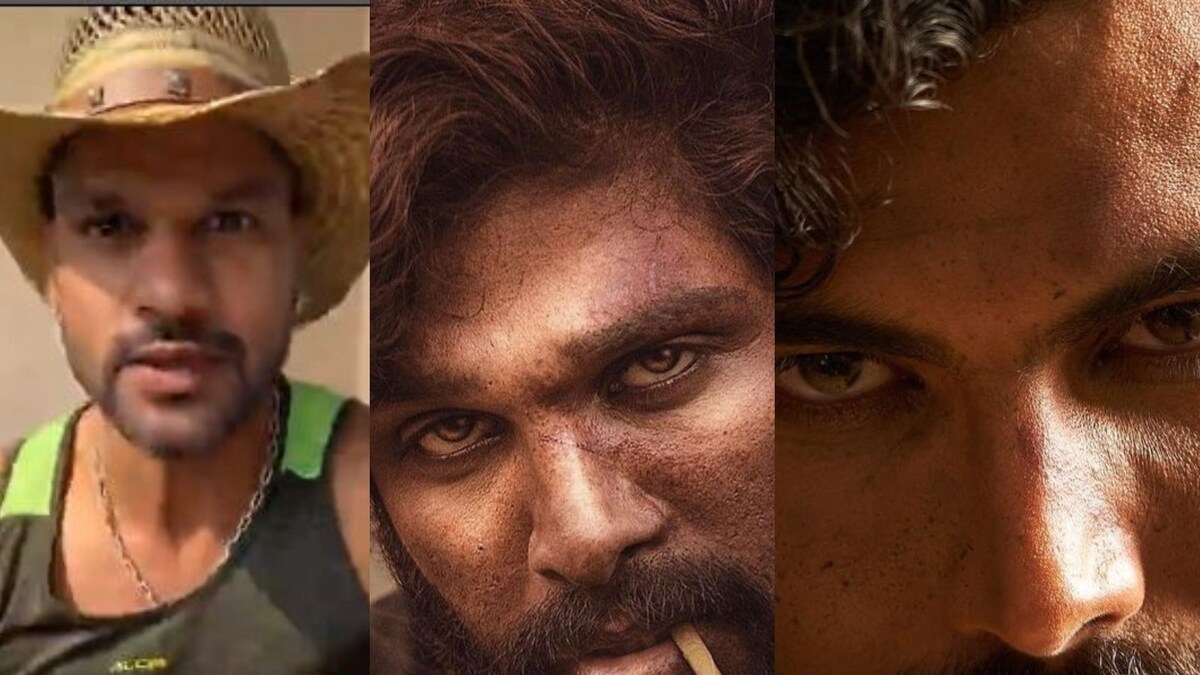 Pushpa: Ravindra Jadeja, Shikhar Dhawan Imitate Allu Arjun's Looks and ...