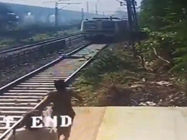 WATCH: Man Tries to End Life on Mumbai Railway Track, Driver Stops ...