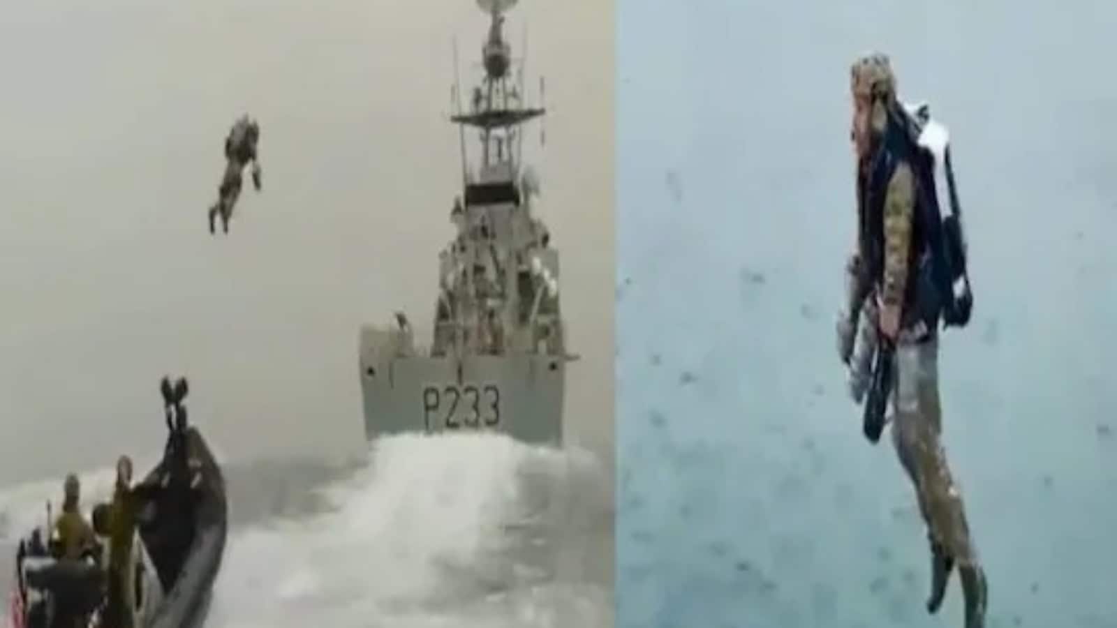 Viral Video of Soldier Flying Over Sea Fascinates Netizens; They, Too ...