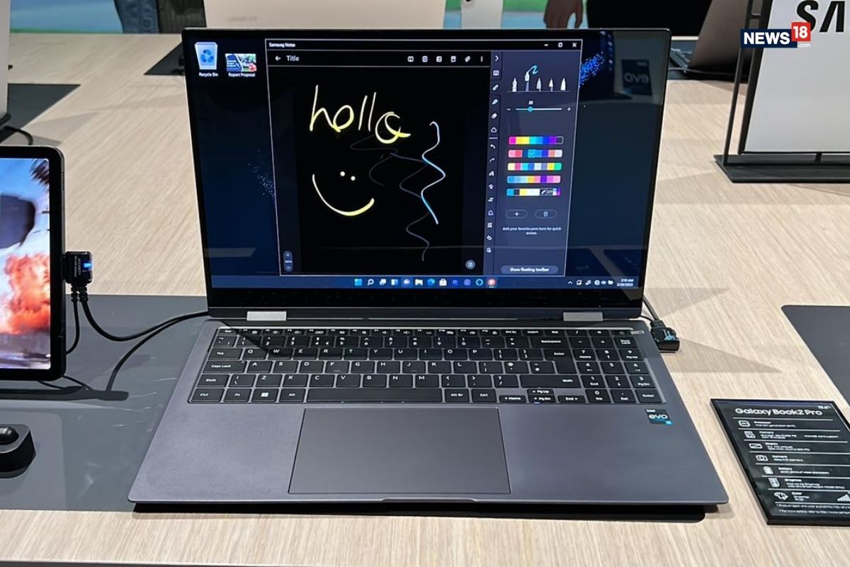 MWC 2022: Samsung Galaxy Book 2 Series Laptops In Photos - News18