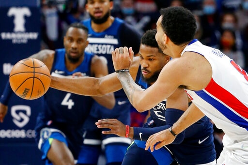 Towns Scores 24 Points, Timberwolves Beat Pistons 118-105