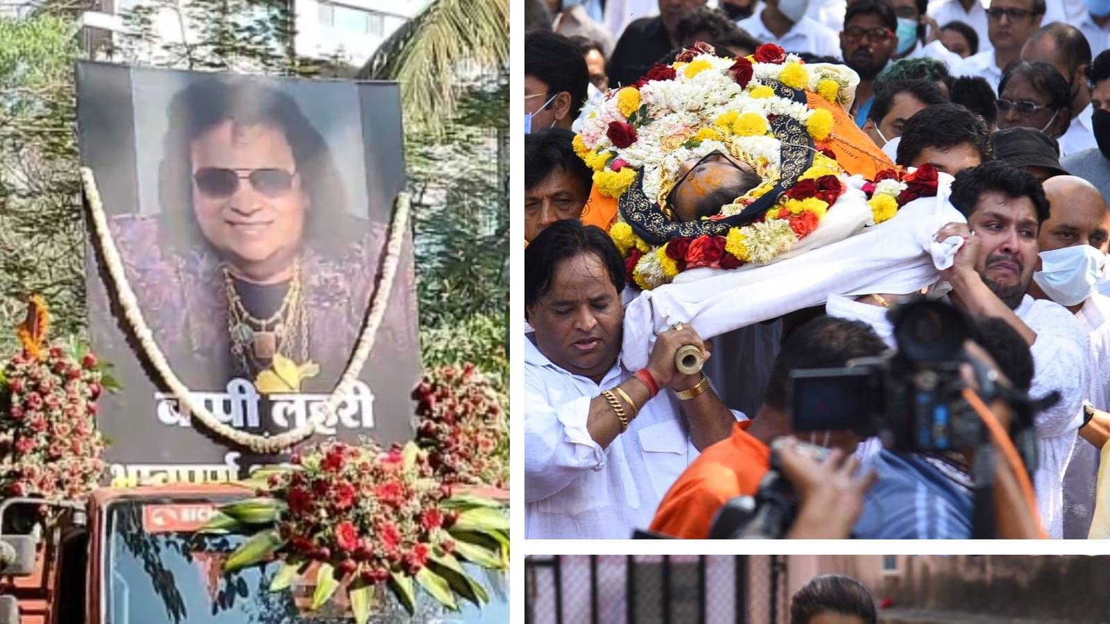 Bappi Lahiri's Funeral: Family And Friends Bid Tearful Goodbye To The ...