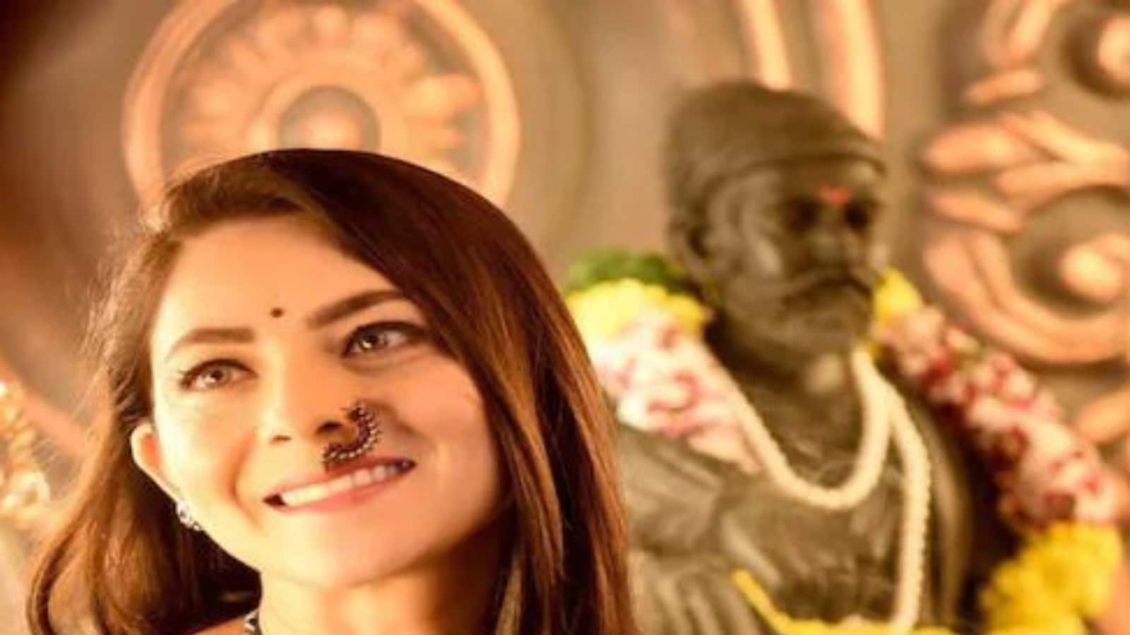 Fans Love Sonalee Kulkarni's Marathi Mulgi Look For Shivaji Jayanti ...