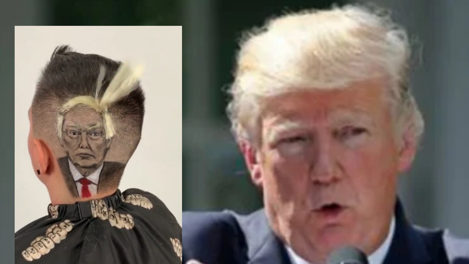 Man Gets Donald Trump's Face Shaved On His Head and it Can Do a Cool ...