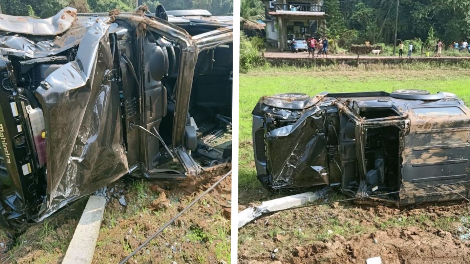 Mahindra Thar Rolls Over Four Times After Hitting Wall in Goa ...