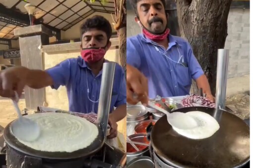 Mumbai Man Selling Dosas on Cycle for 27 Years Goes Viral, Desis Queue ...