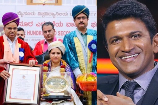 Late Actor Puneeth Rajkumar’s Wife Ashwini Receives His Honorary ...