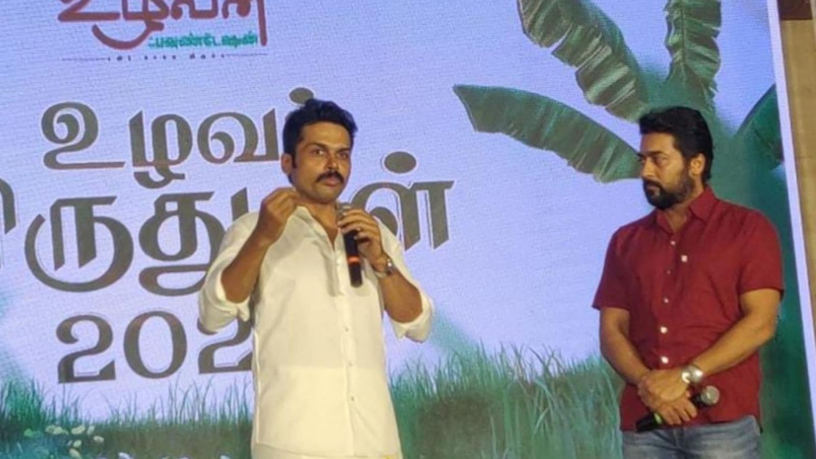 Karthi Reveals Who Inspired him to Help Farmers Through Uzhavan ...
