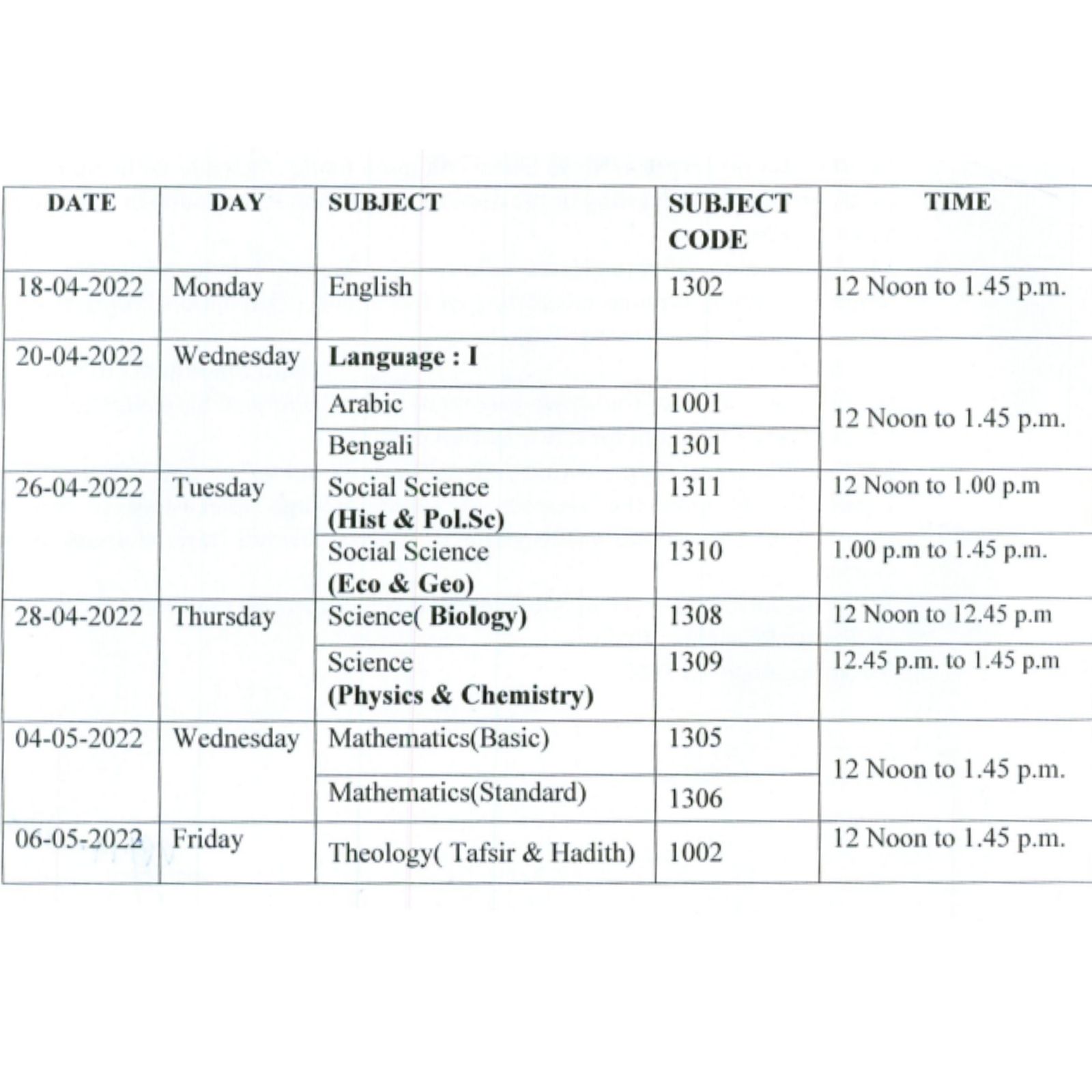 Tripura Board 10th, 12th Term II Exam from April 18, Detailed Date ...