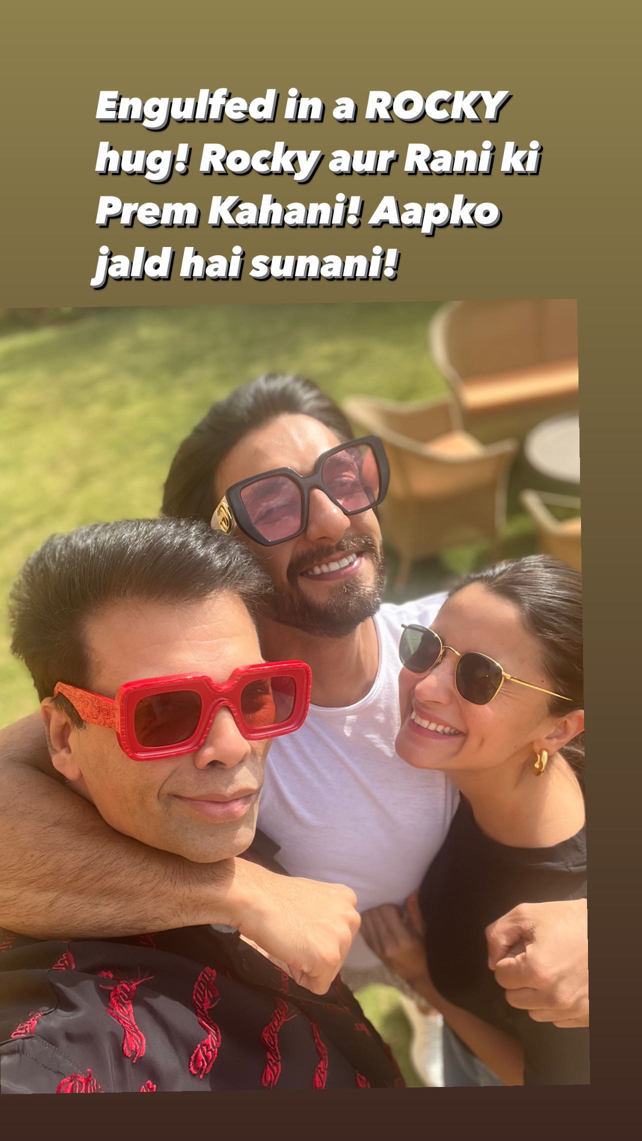 Alia Bhatt and Karan Johar Are 'Engulfed In a Rocky Hug' By Ranveer ...