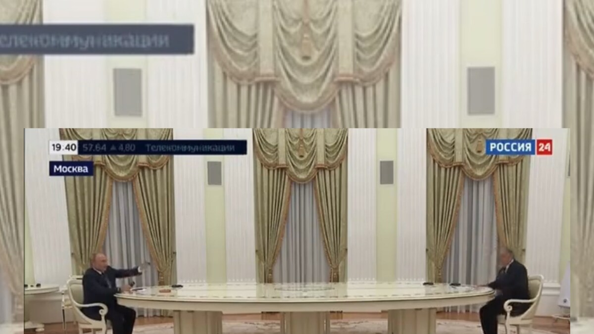 The Return of Putin's Enormous Table Has Sparked Memes on Twitter - News18