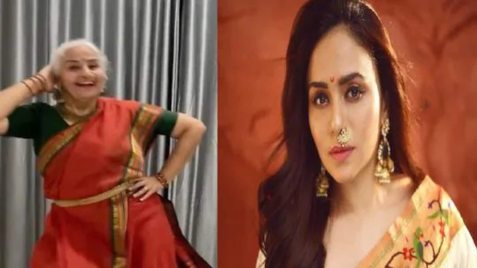 Amruta Khanvilkar Posts Video of Grandmother Dancing to Viral Chandra ...