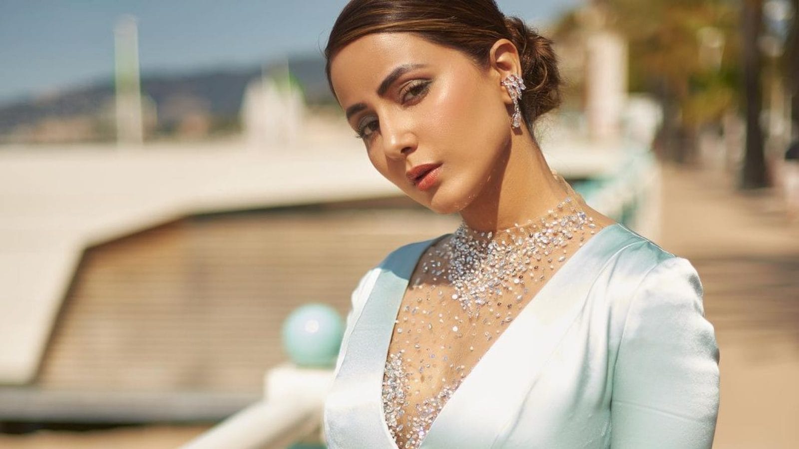 Hina Khan Takes the French Rivera by Storm in Stunning Satin Dress with ...