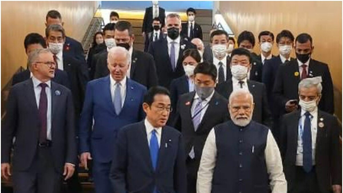 'Leading the World...': Pic of PM Modi in 'Front' with Quad Leaders ...