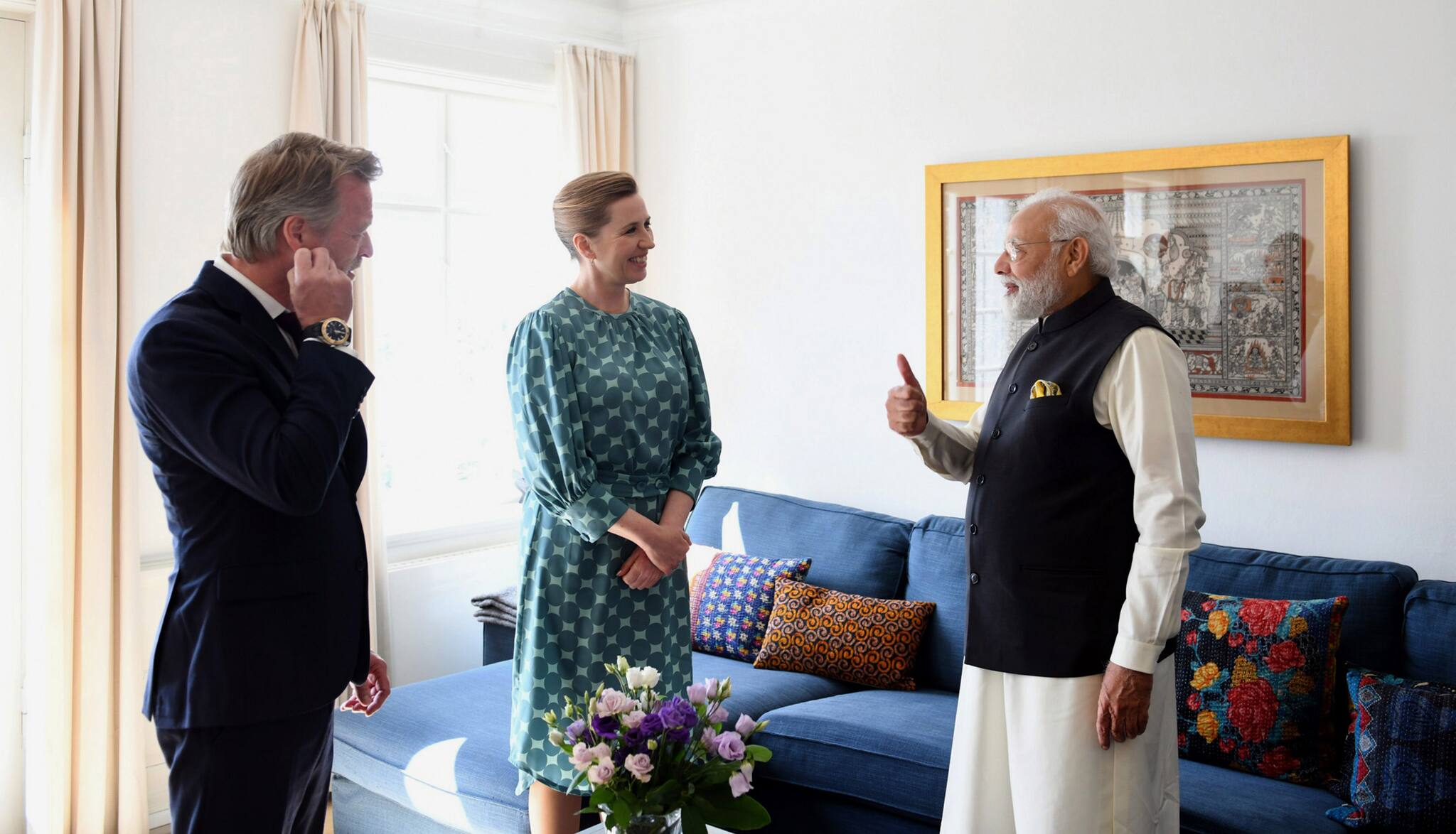 PM in Denmark: Modi Holds Talks With Danish PM; Plays 'Dhol' Amid Power ...
